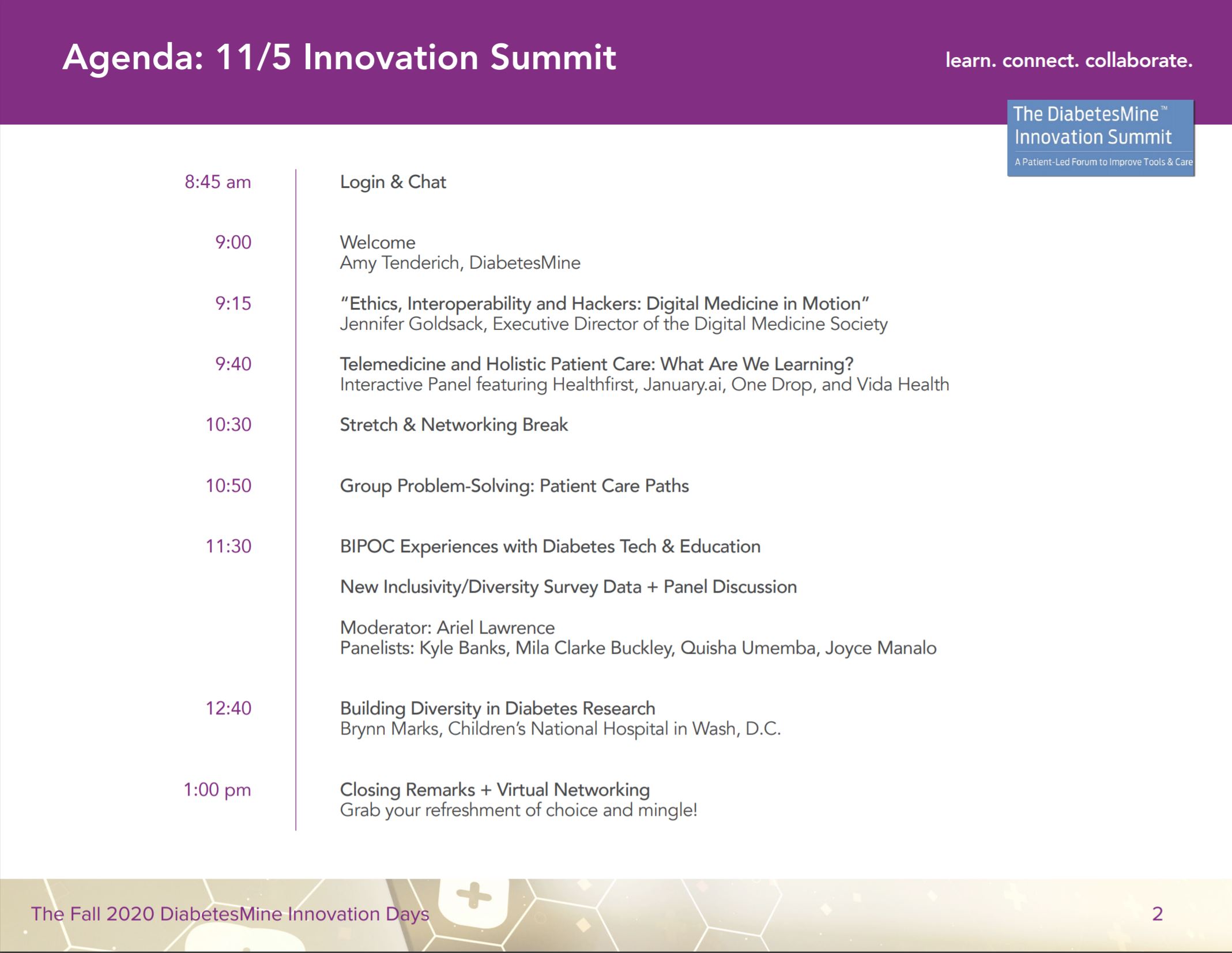 Fall 2020 Agenda – D-Data ExChange